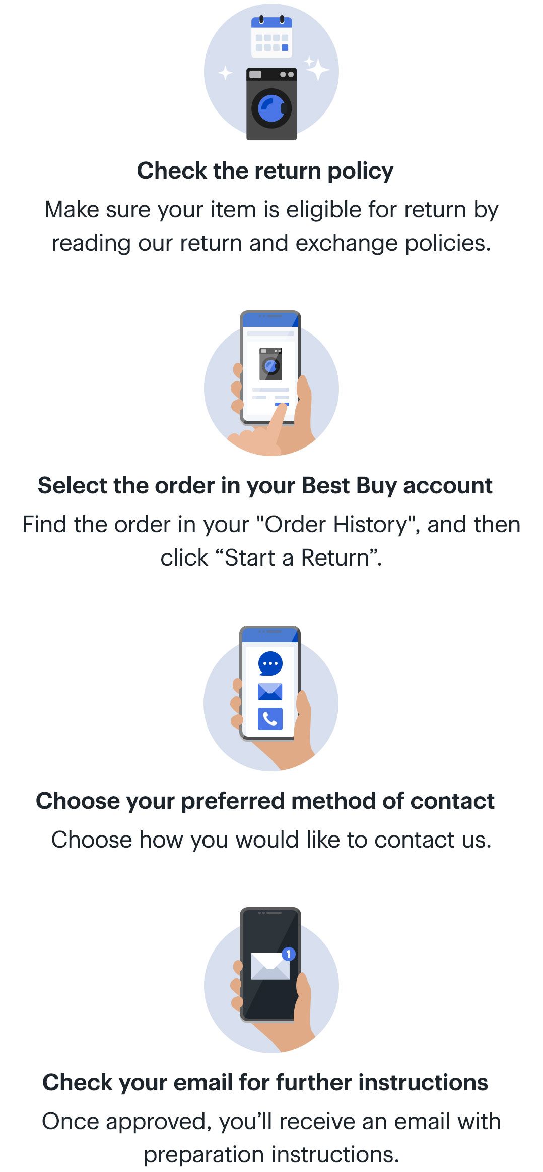 Returning a large item | Best Buy Canada