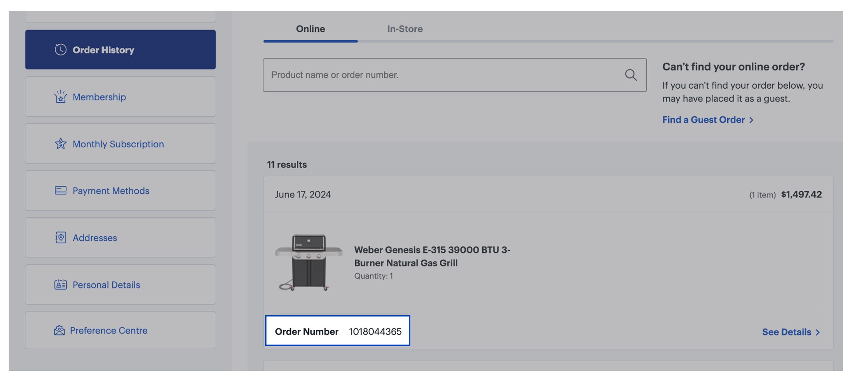 Finding Your Order Number | Best Buy Canada