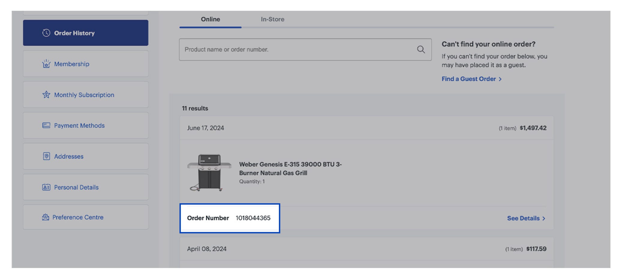 Finding Your Order Number | Best Buy Canada