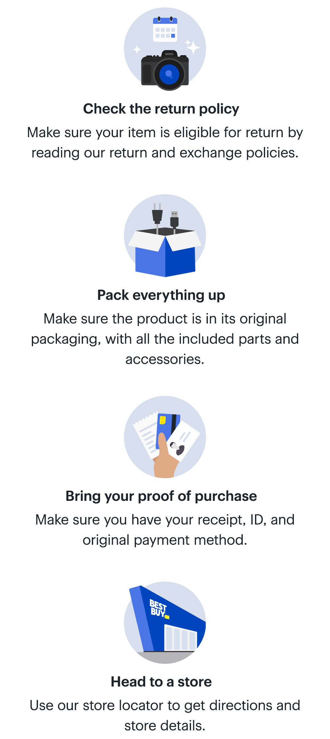 Returning or exchanging an item at a store | Best Buy Canada